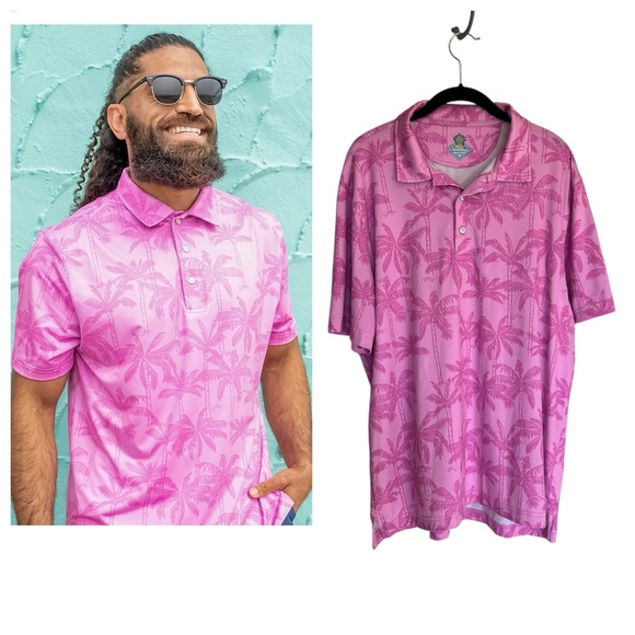 chubbies | Shirts | Chubbies Mens Pink Palm Tree Short Sleeve Technical ...